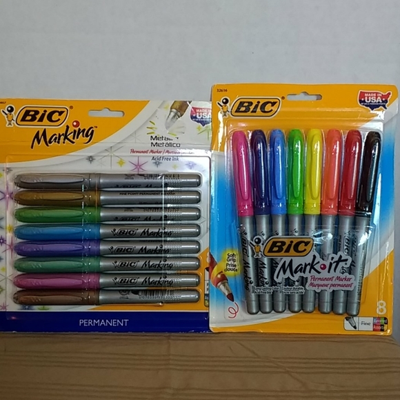 Office | Bic Marking Metallic Basis Markers | Poshmark